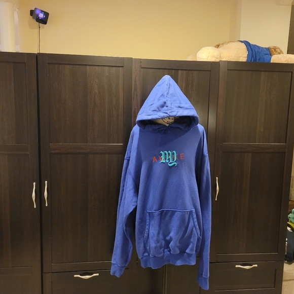 Awake | Sweaters | Awake Ny Blue Embroidered College Logo Hoodie In ...